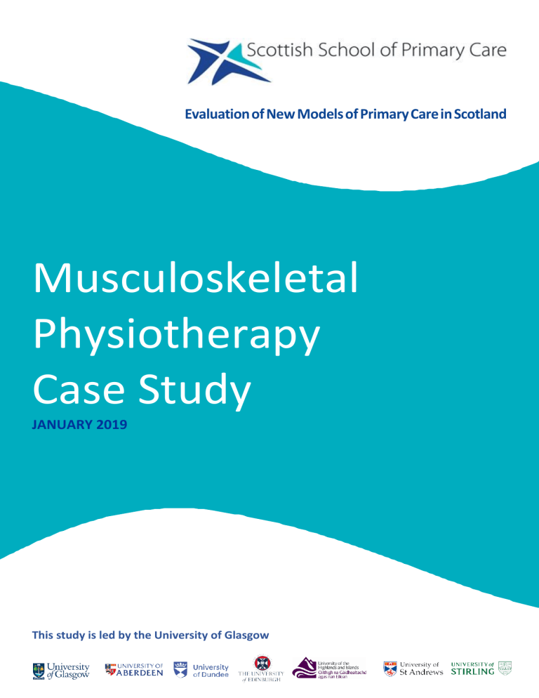 Musculoskeletal Physiotherapy Case Study: Primary Care Models in Scotland