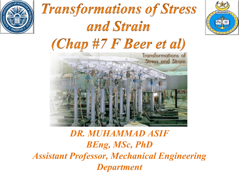 Transformations of Stress and Strain Lecture Notes