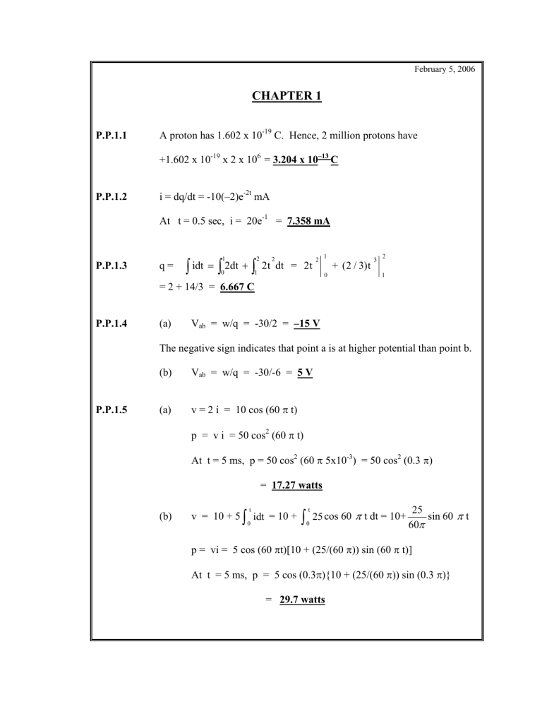 Engineering Practice Problems - Chapter 1