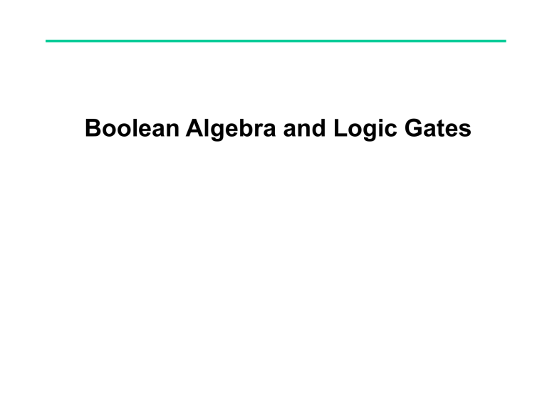 Boolean Algebra and Logic Gates Textbook
