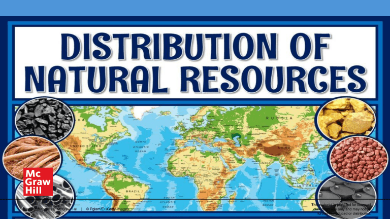 Distribution of Natural Resources - Earth Science Guide