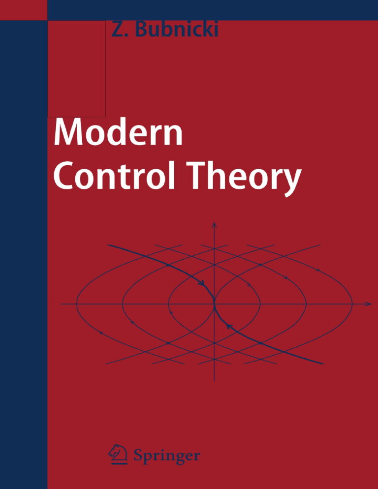 Modern Control Theory Textbook by Z. Bubnicki