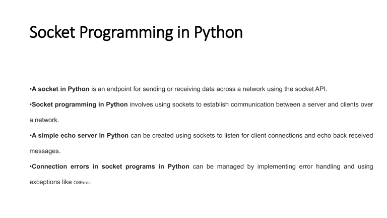 Socket Programming in Python Tutorial