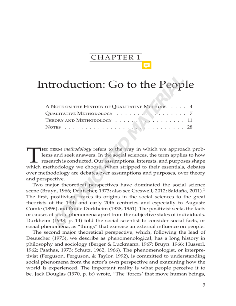 Introduction to Qualitative Research Methods Chapter 1
