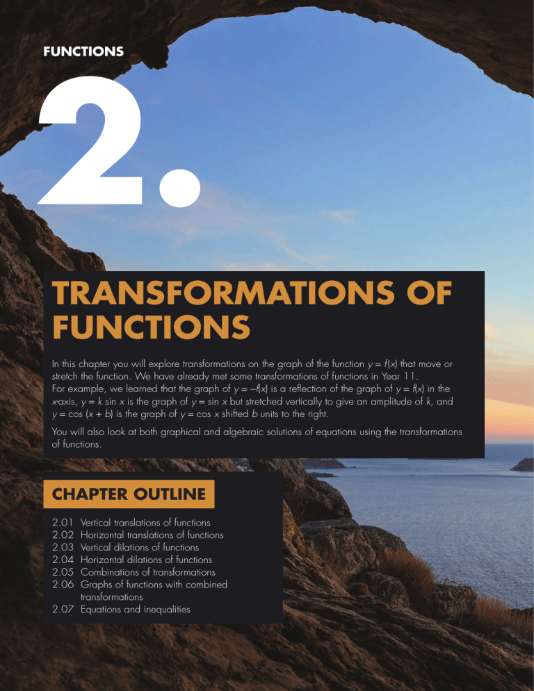 Transformations of Functions Chapter