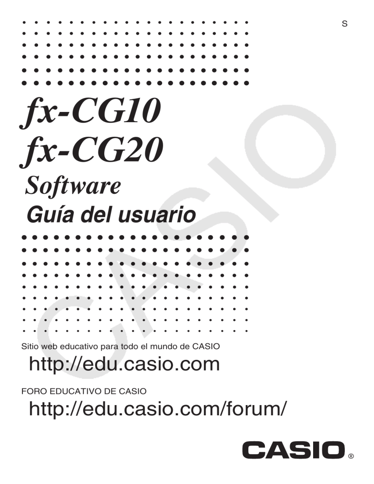 Guía de Usuario Casio fx-CG10/CG20 Software