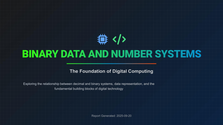 Binary Data and Number Systems: The Foundation of Digital Computing