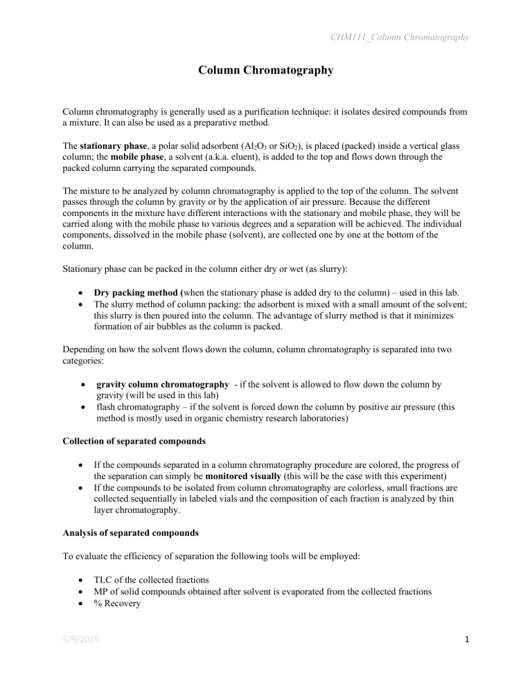 Column Chromatography Lab Manual: Isolate Ferrocene & Acetyl Ferrocene
