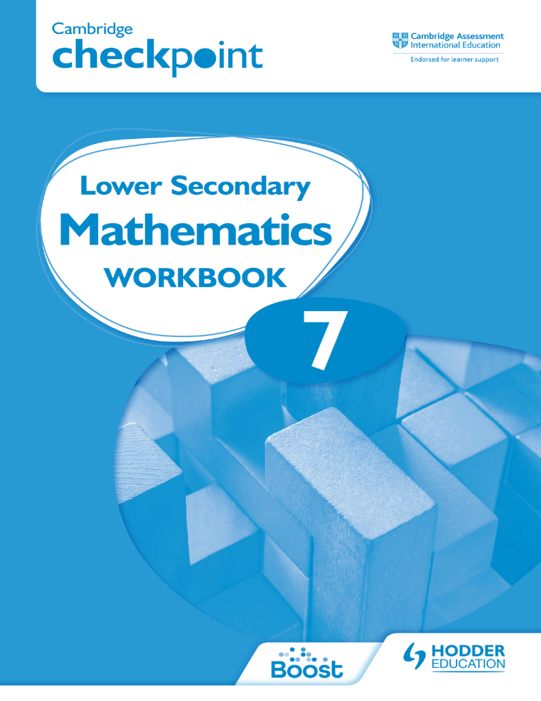 Cambridge Checkpoint Lower Secondary Math Workbook 7