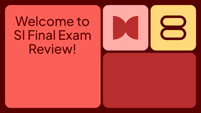 SI Final Exam Review Agenda & Problem Solving Steps