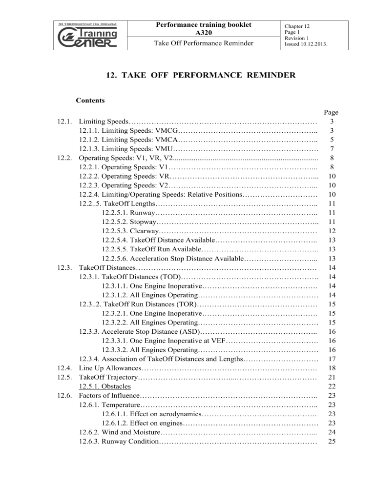 A320 Takeoff Performance Training Manual