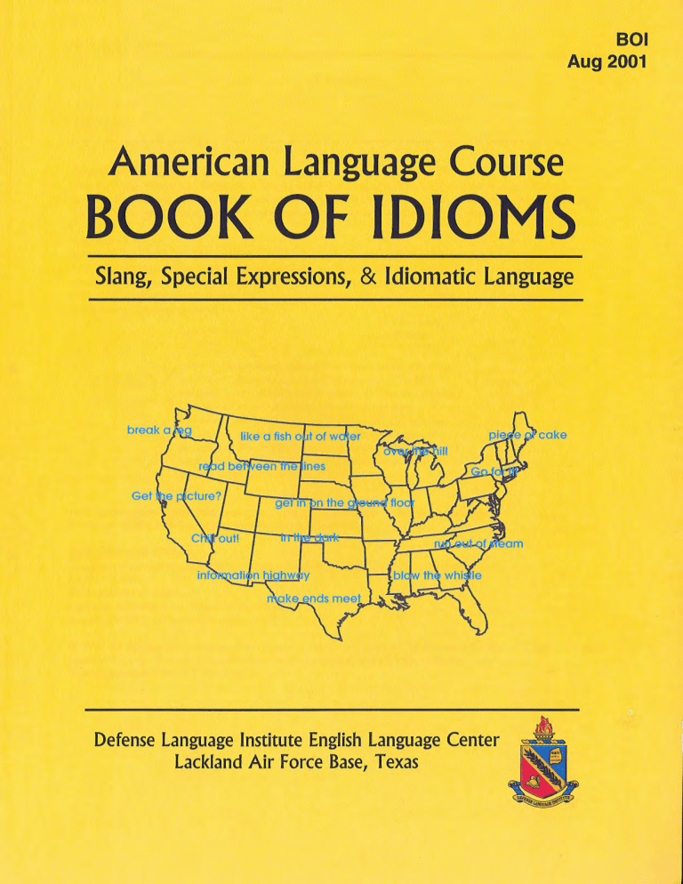 American Language Course Book of Idioms: Slang & Idiomatic Expressions