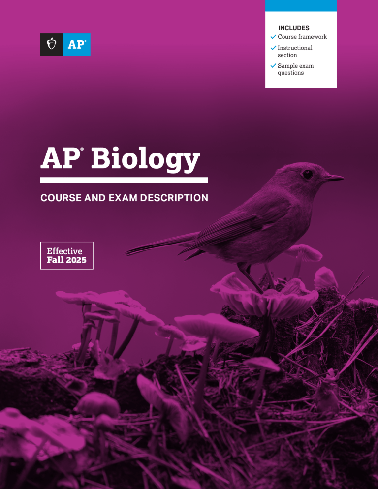 AP Biology Course and Exam Description 2025