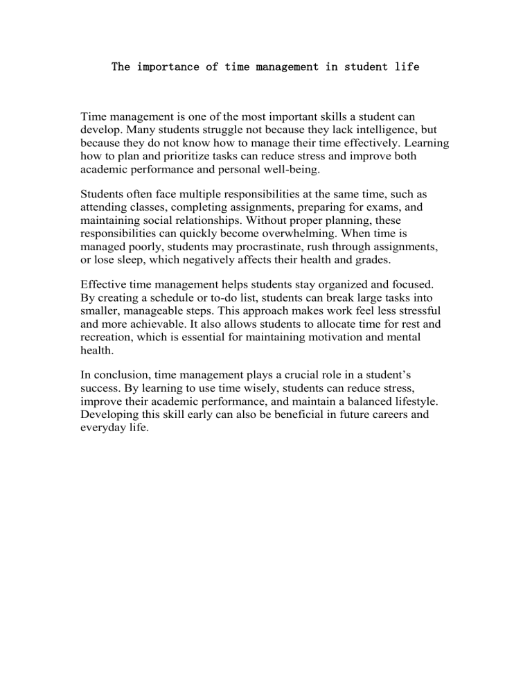 Time Management for Students: Importance & Tips