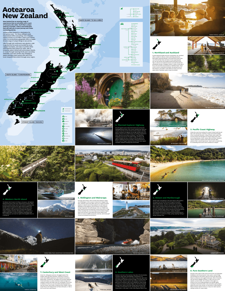 New Zealand Touring Map: Explore Regions & Routes