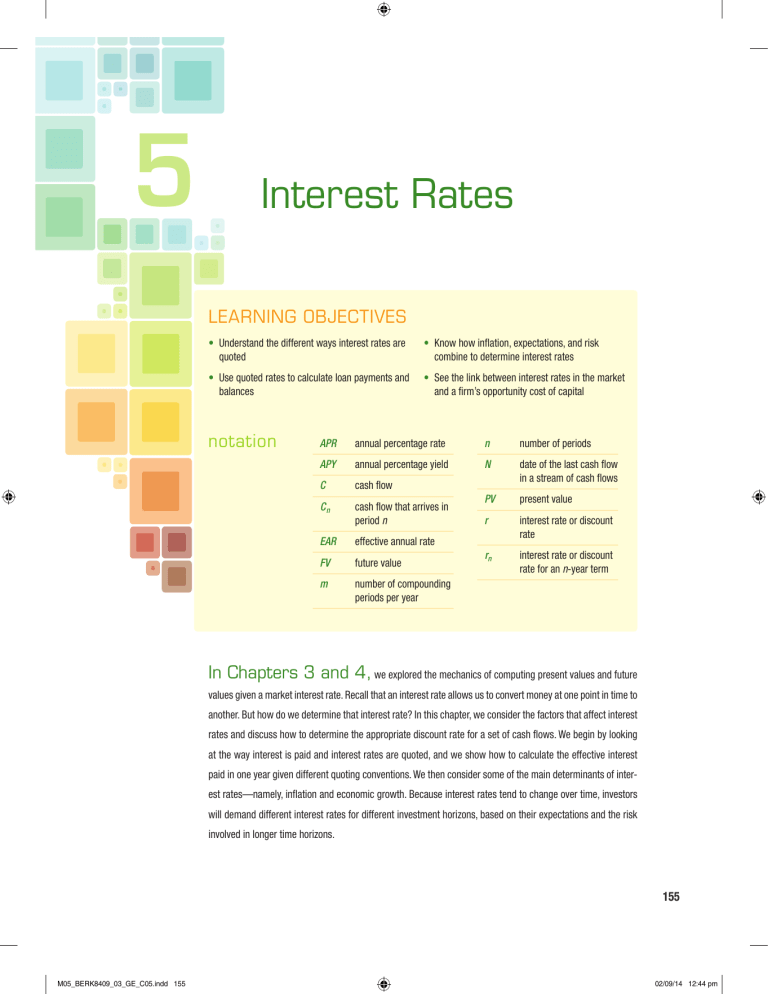 Chapter 5: Interest Rates - Finance Textbook