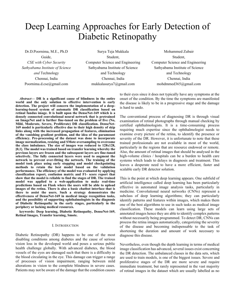 Deep Learning for Early Diabetic Retinopathy Detection