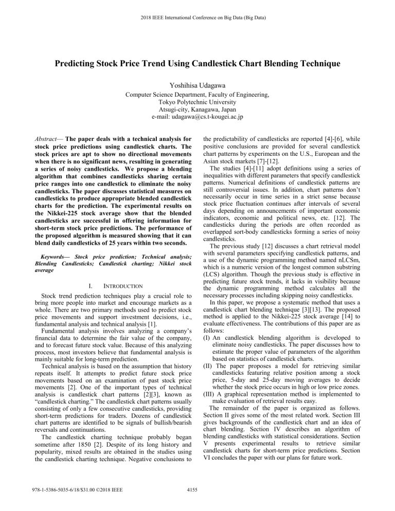 Predicting Stock Price Trend Using Candlestick Chart Blending