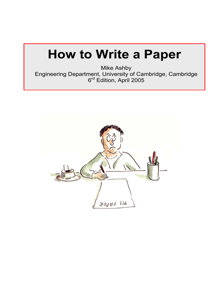 How to Write a Paper - 6th Edition Guide