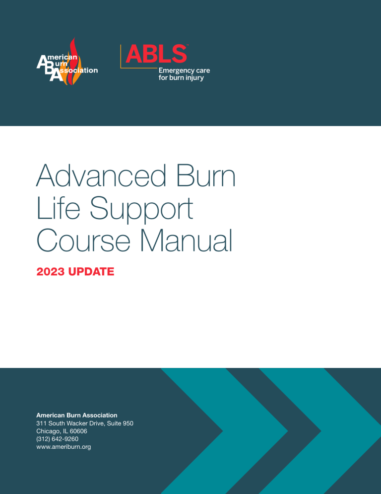 Advanced Burn Life Support Course Manual 2023
