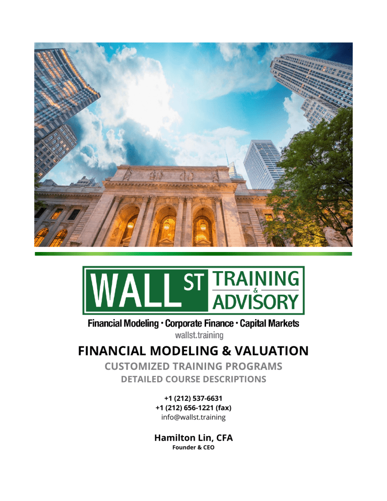 Financial Modeling & Valuation Training Programs