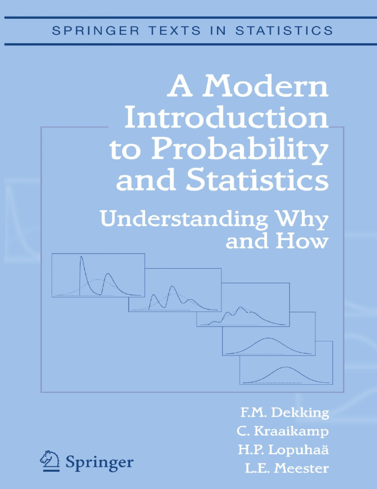 Modern Introduction to Probability and Statistics Textbook