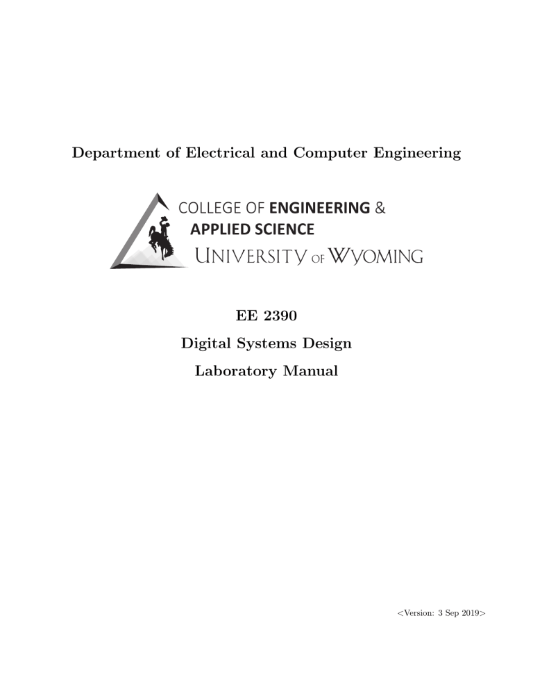 EE 2390 Digital Systems Design Laboratory Manual