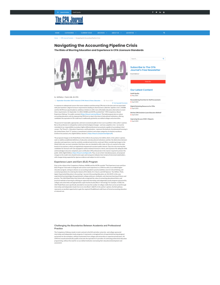 Navigating the Accounting Pipeline Crisis: CPA Licensure Risks