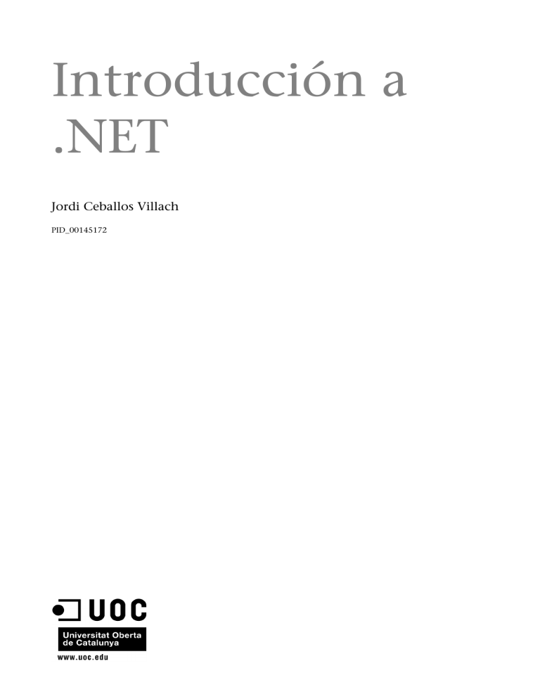 Introducción a .NET - Libro de texto