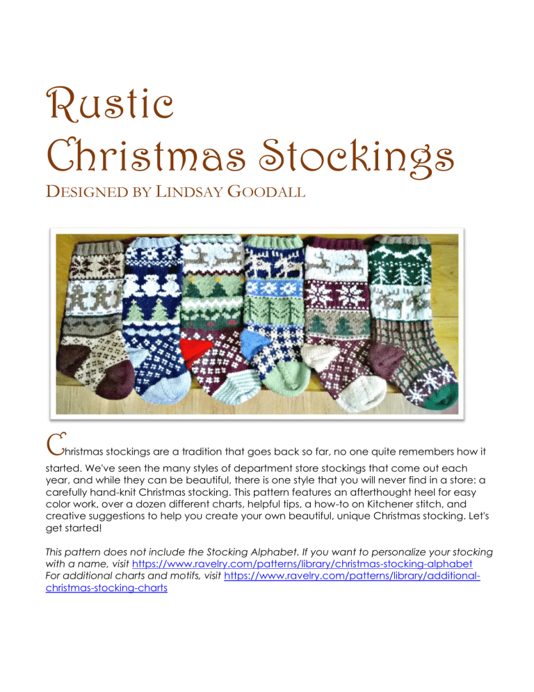 Rustic Christmas Stockings Knitting Pattern
