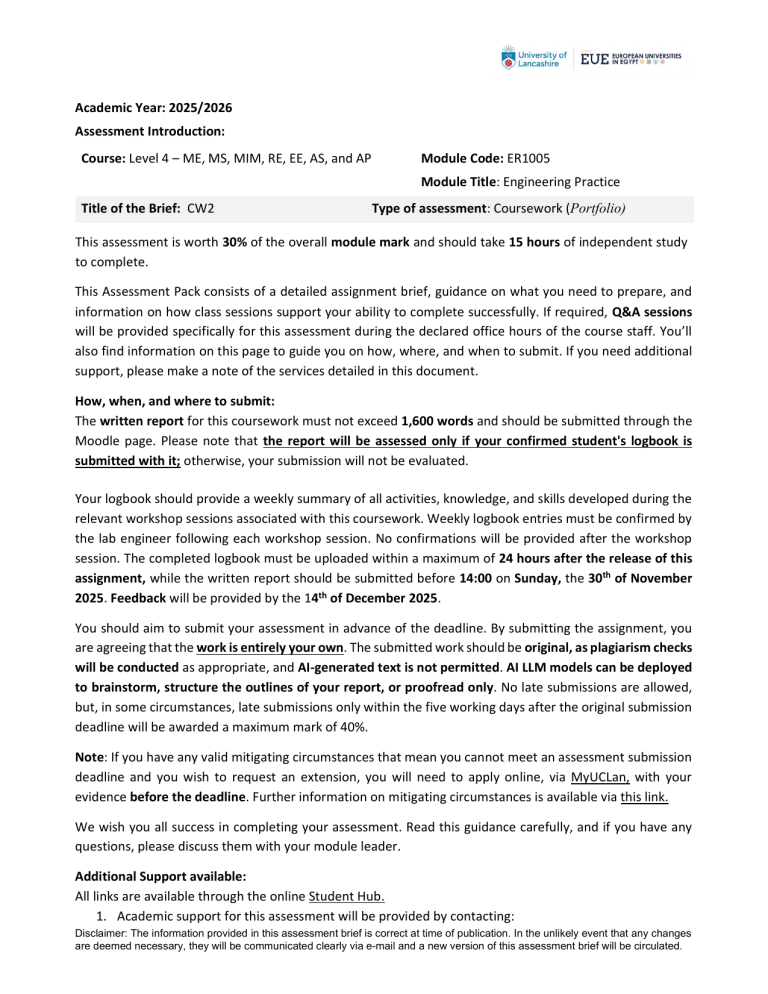 CW2 Engineering Practice Assessment Brief 2025/26