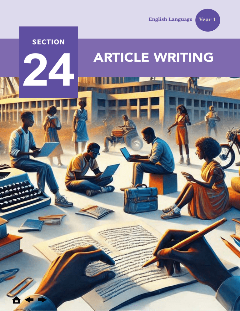 Year 1 English: Article Writing Guide