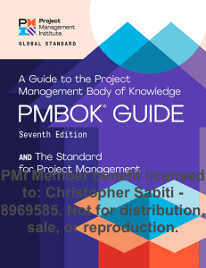 PMBOK Guide 7th Edition: Project Management Standard