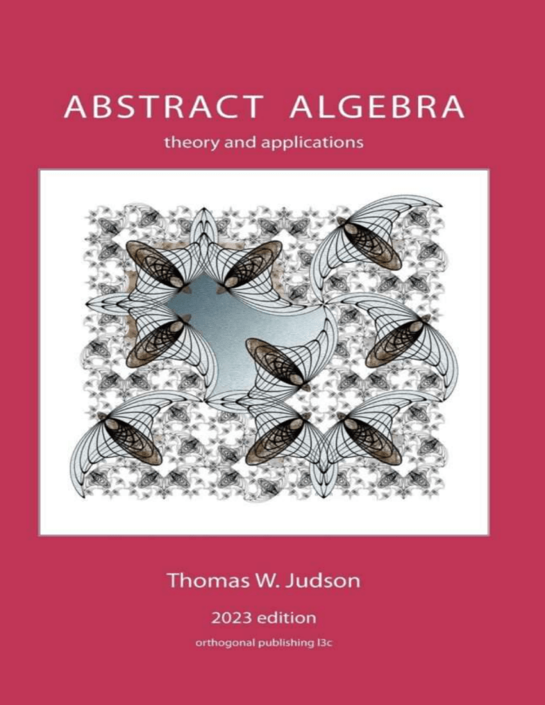 Abstract Algebra: Theory and Applications Textbook
