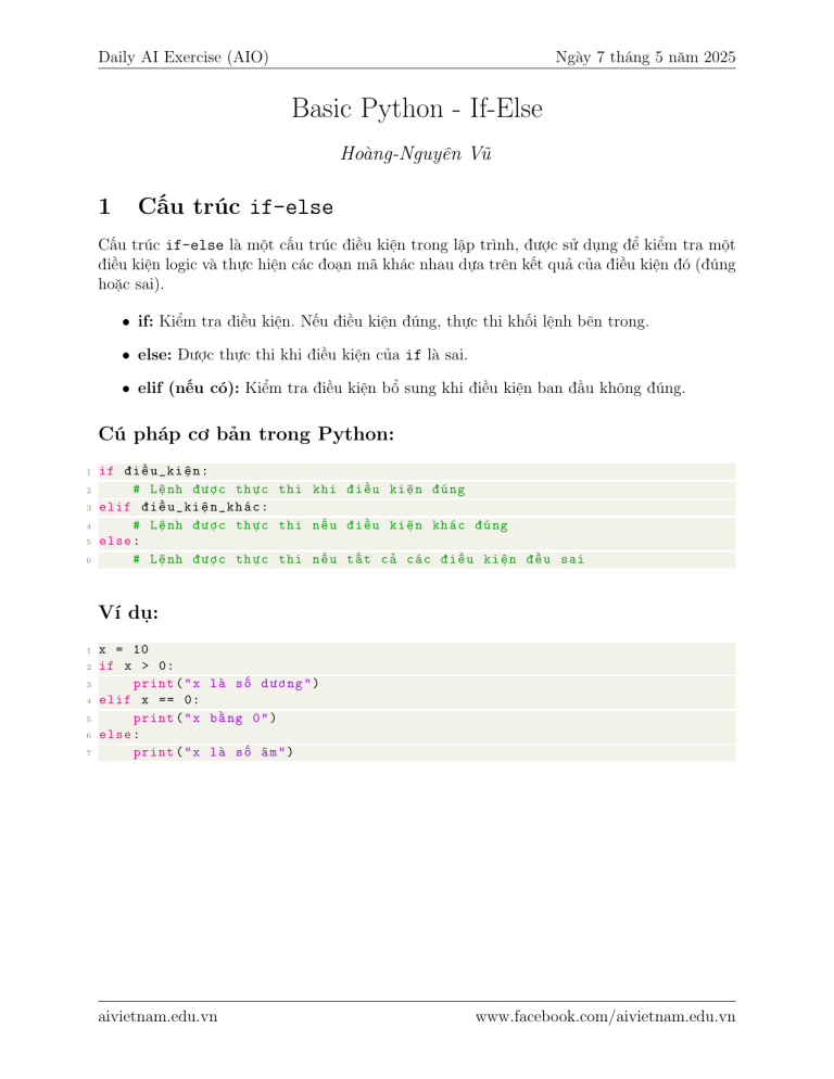 Štruktúra Python if-else - Lekcia