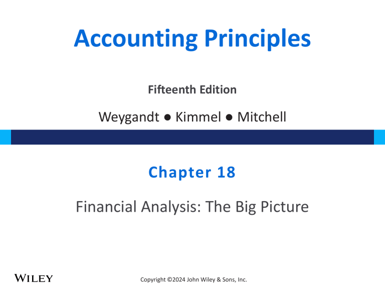 Accounting Principles Chapter 18: Financial Analysis