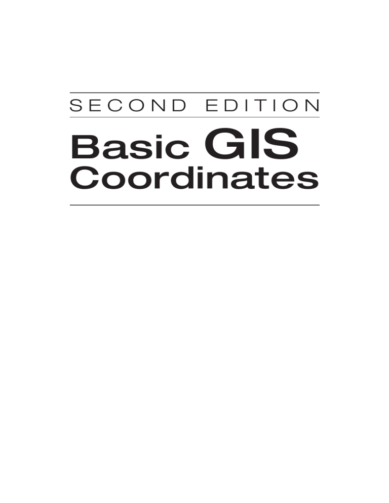 Basic GIS Coordinates 2nd Edition Textbook