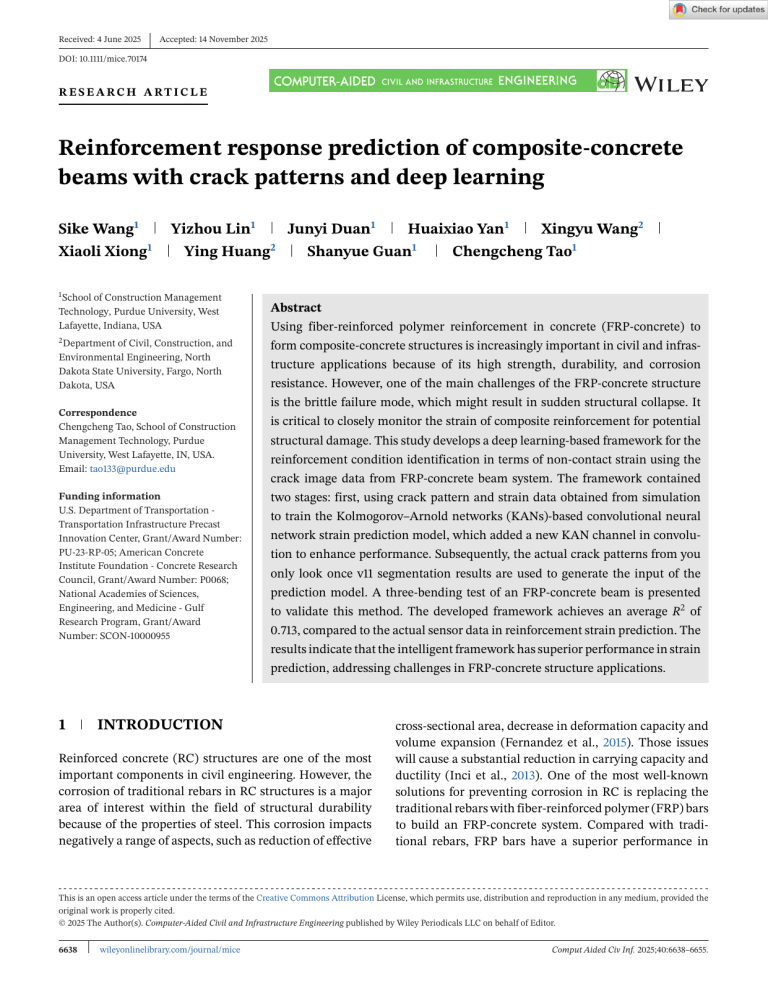 Deep Learning for FRP-Concrete Beam Strain Prediction