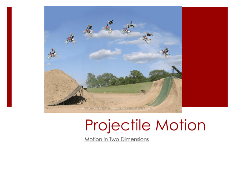 Projectile Motion: Motion in Two Dimensions