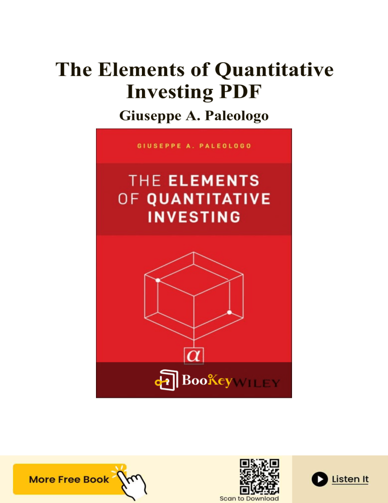 The Elements of Quantitative Investing PDF