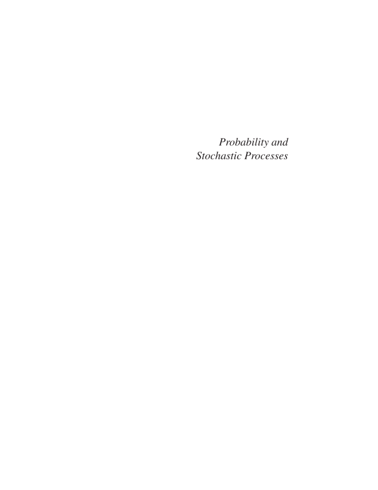 Probability and Stochastic Processes Textbook
