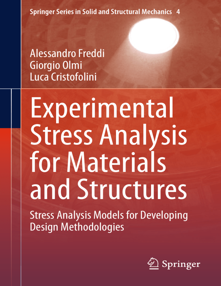 Experimental Stress Analysis for Materials and Structures Textbook