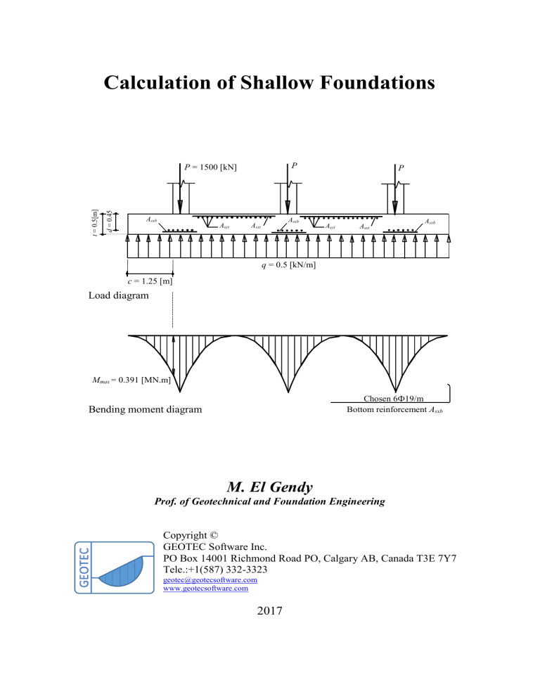 Calculation of Shallow Foundations: Design Examples