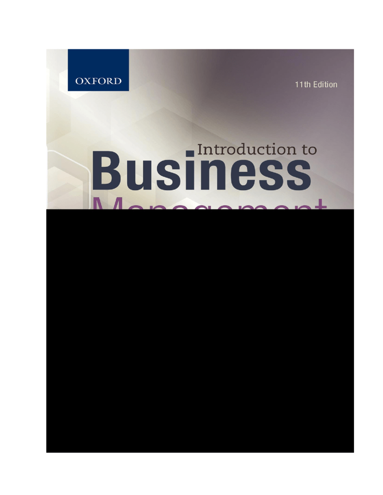 Introduction to Business Management 11th Edition Textbook