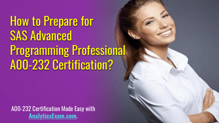 SAS A00-232 Certification Prep Guide