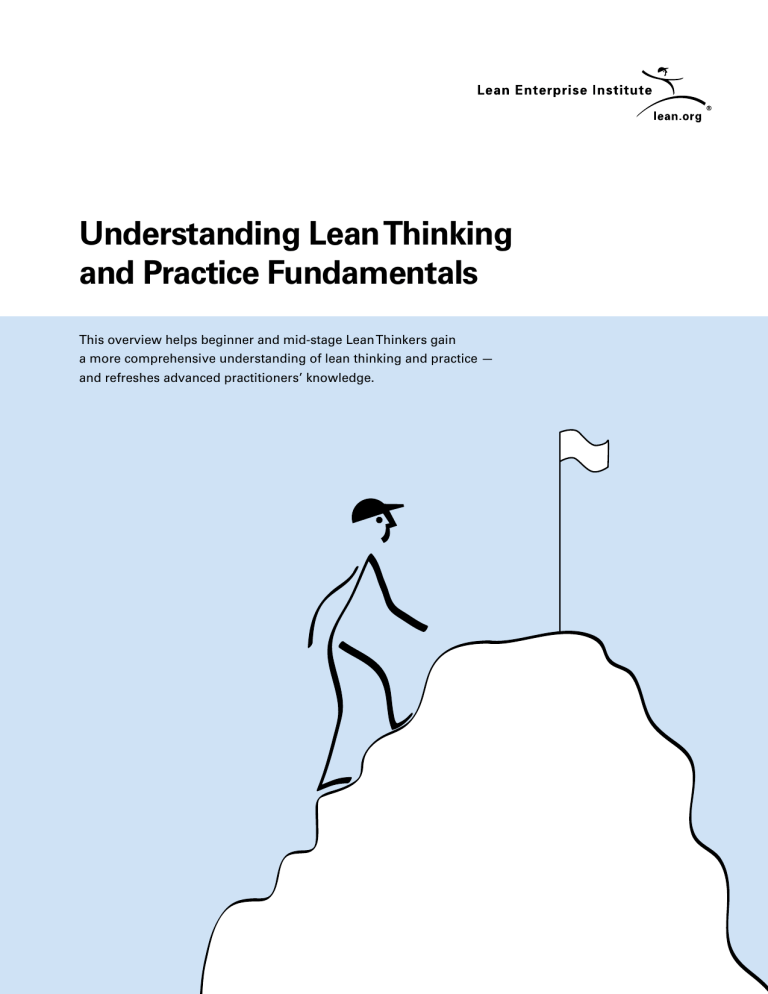 Understanding Lean Thinking and Practice Fundamentals