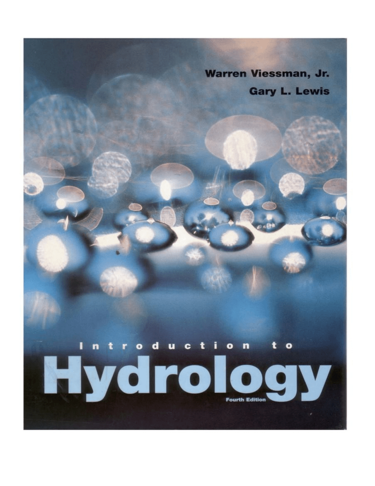 Introduction to Hydrology Textbook Fourth Edition