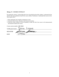 Georgia State University PH 2000 Syllabus Agreement