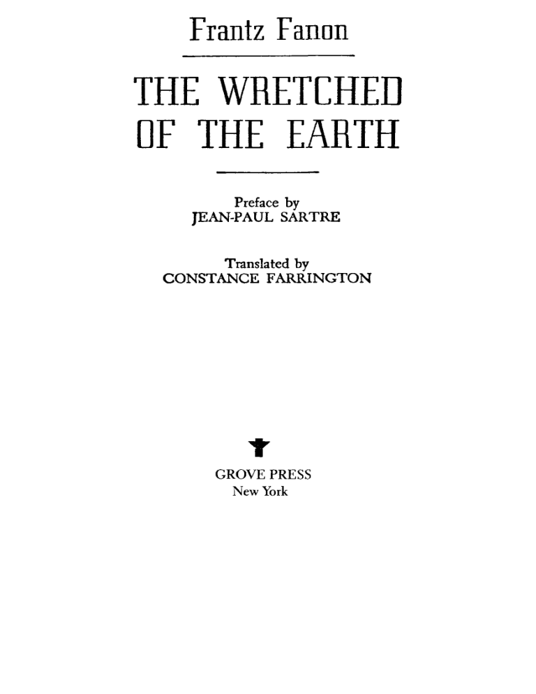 The Wretched Of The Earth By Frantz Fanon
