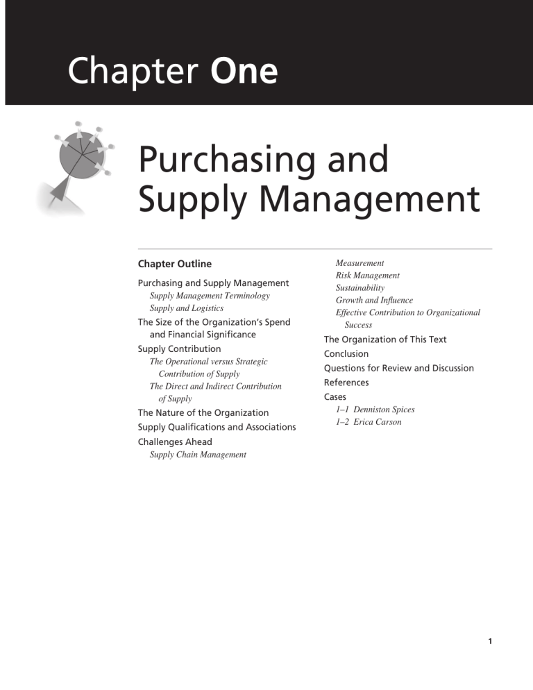 Purchasing and Supply Management Chapter 1